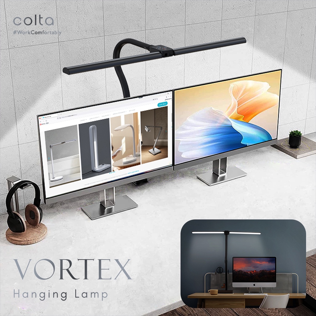 Jual Colta Vortex Dual Hanging LED Lamp Aluminium Lampu Meja Kerja ...