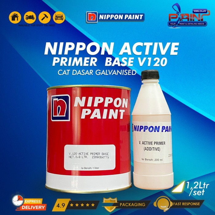 Jual Nippon Paint Active Primer v.120 / Cat Dasar Galvanis Aluminium 1.2 L | Shopee Indonesia
