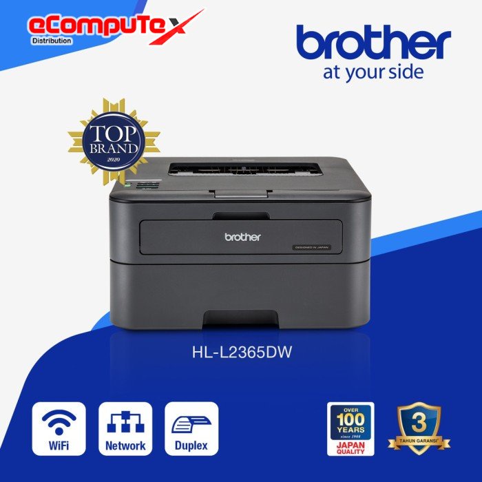 Jual PRINTER BROTHER HL L2365DW L-2365DW LASER MONO DUPLEX WIFI GARANSI ...