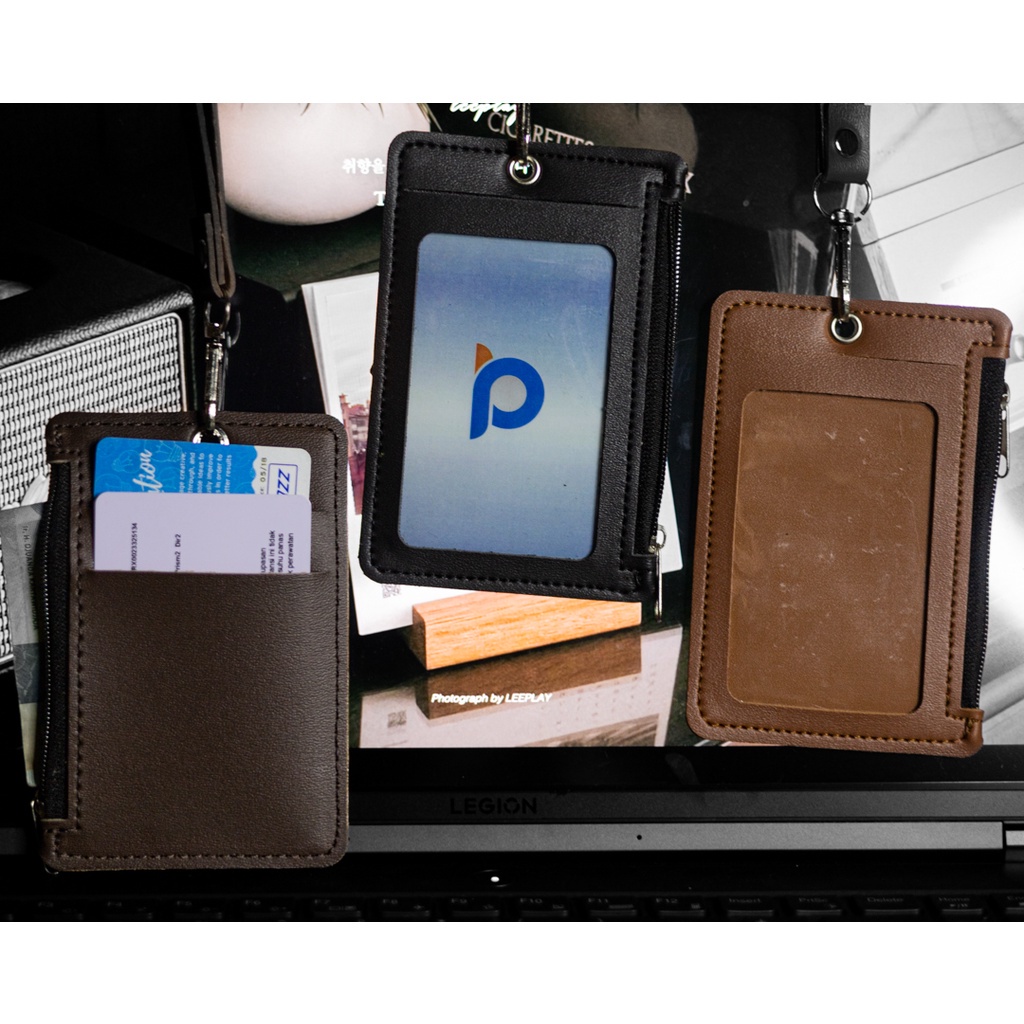 Jual SHB - Name Tag ID Card Holder Zipper 3 slot dengan slot uang ...