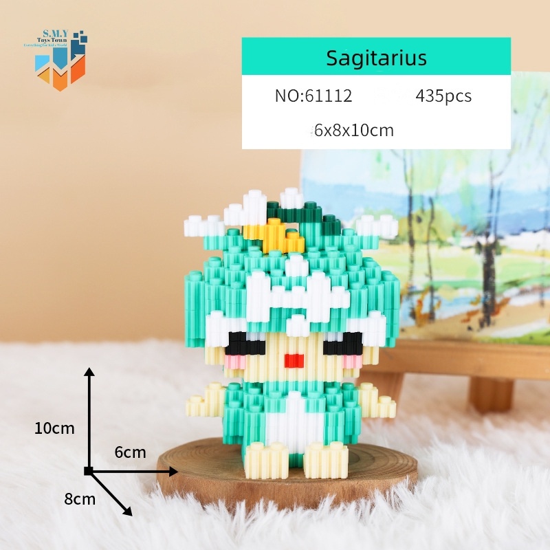 Jual SMY Toystown Nano Block 12 Zodiak Series Mini 3D Model, Mainan ...