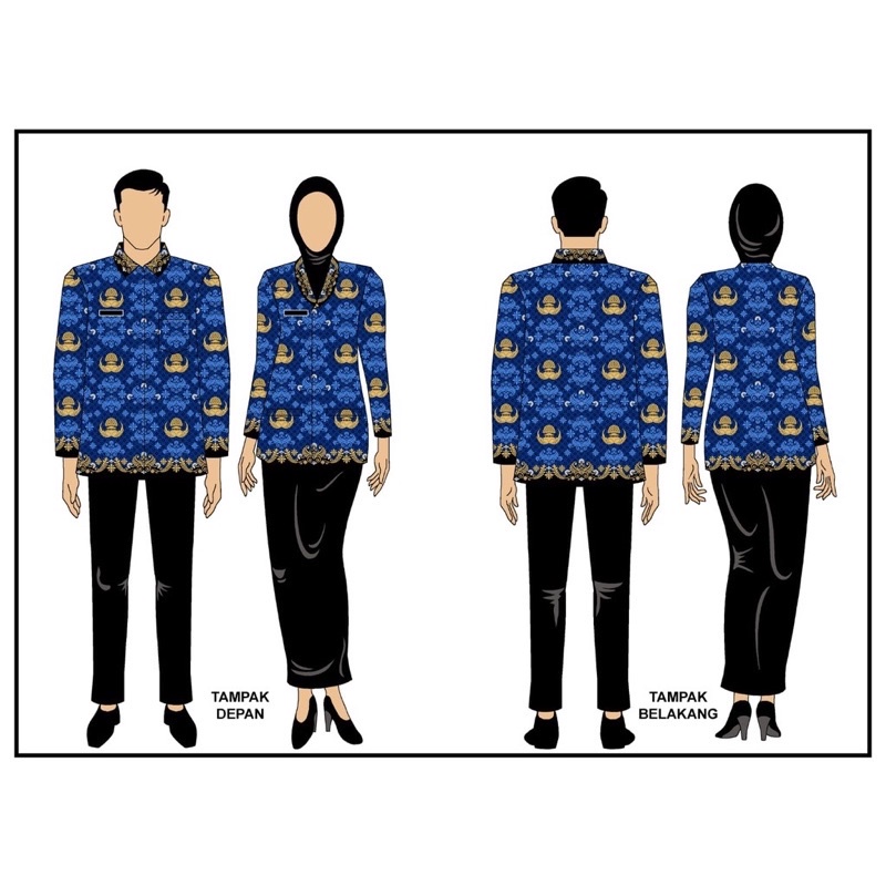 Jual ORIGINAL-KAIN BATIK PNS DOUBLE BORDER / ASN KAIN KORPRI - REGISTER ...