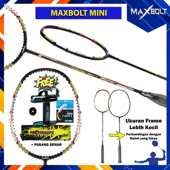 Jual RAKET BADMINTON TRAINING AKURASI MAXBOLT MINI, COMPACT FRAME ...