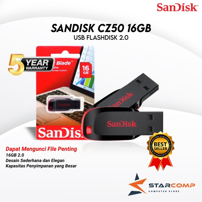Jual Flashdisk Sandisk Cruzer Blade 16 GB USB Drive | Shopee Indonesia