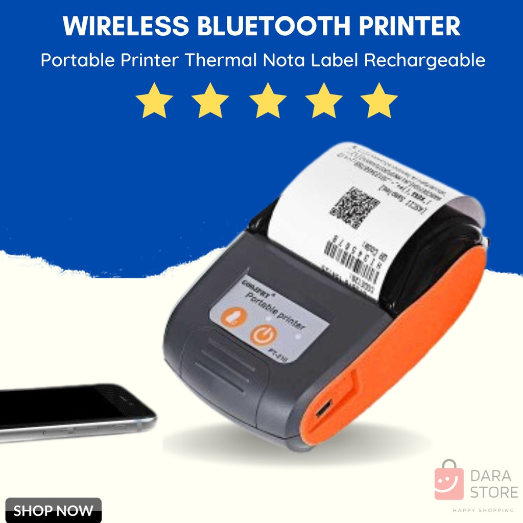 Jual Printer Nota Label Bluetooth Thermal Receipt Wireless Printing ...
