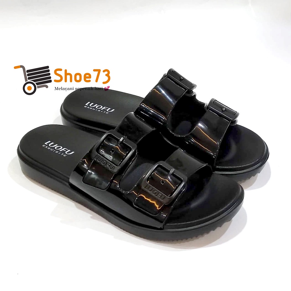 Jual LUOFU E 7188 SH5W SIZE 36-40 ORIGINAL l Sandal Selop ban 2 jelly ...