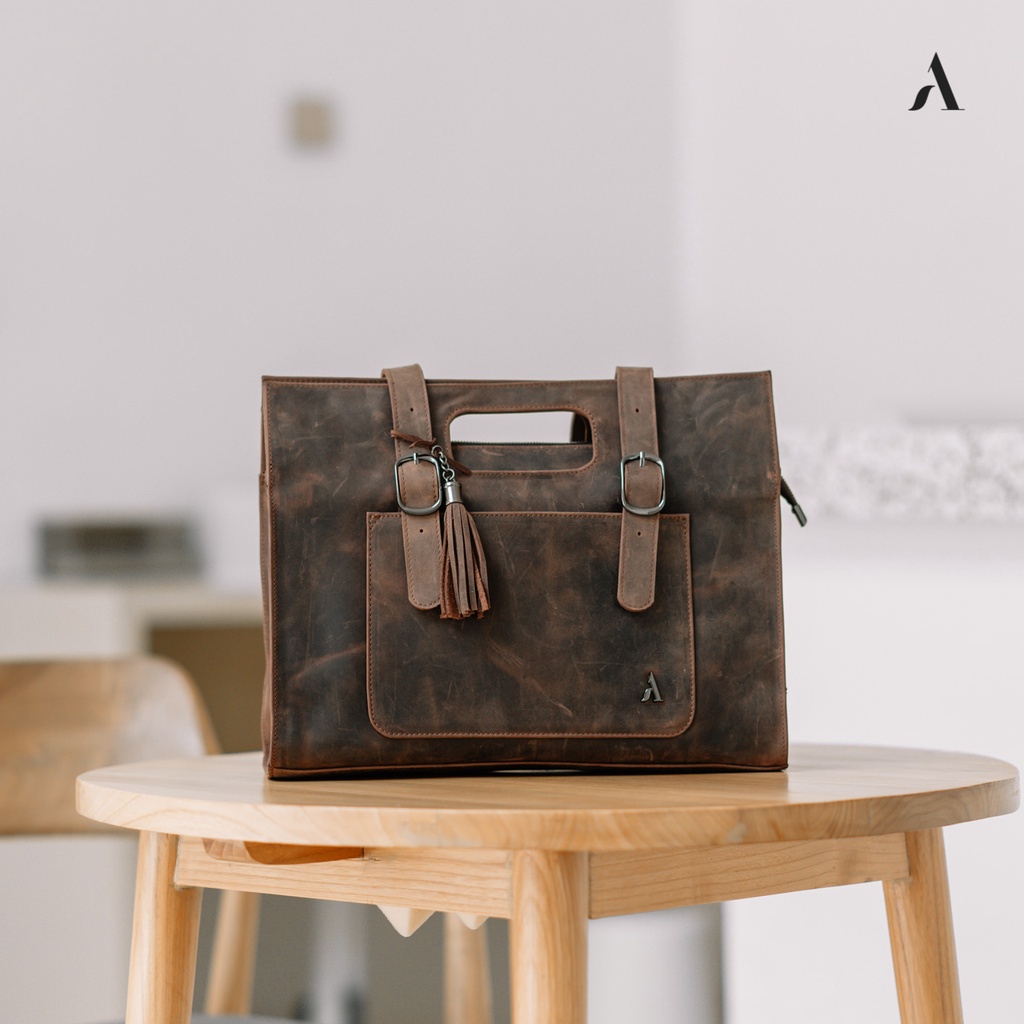 Jual Alona Leather Althea Bag - Totebag Wanita Kulit Sapi Asli Free ...