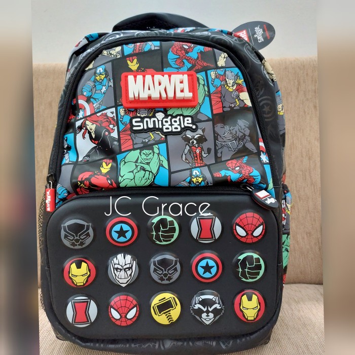 Jual Smiggle Marvel Classic Backpack Tas Sekolah Smiggle Marvel ...