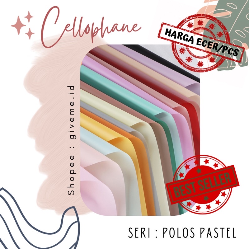 Jual [ 5 LEMBAR ] Flower Paper Wrapping Cellophane Warna Kertas Buket ...