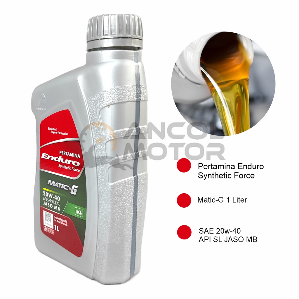 Jual Pertamina Enduro Matic G 1 Liter 20w40 Oli Motor Scooter Oil Matik ...