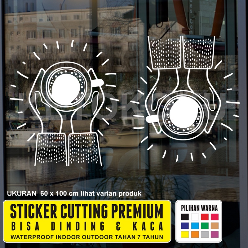 Jual Stiker Kafe Cafe Aesthetic Dinding Kaca Coffee Shop Resto Cutting ...