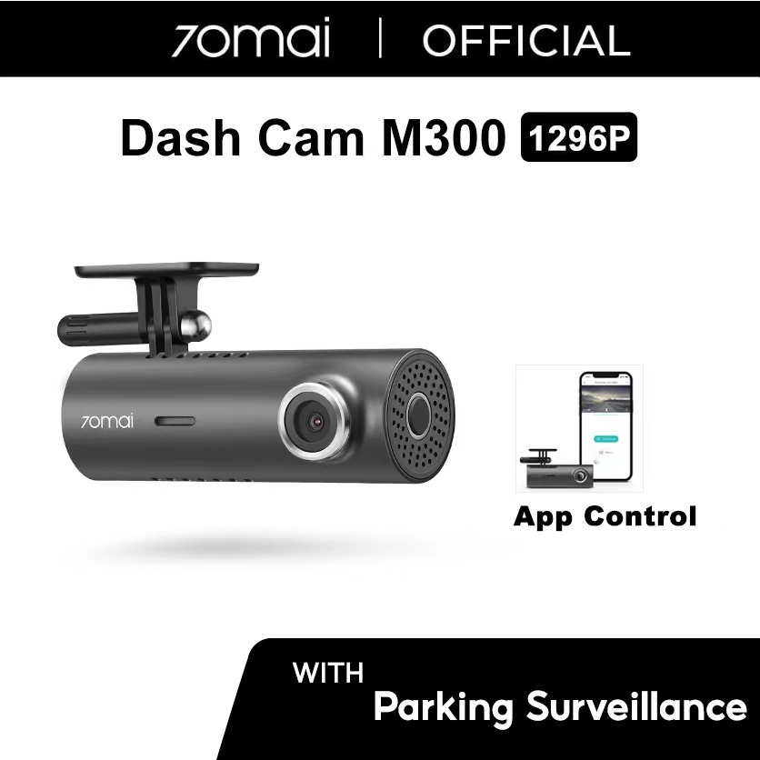 Jual 70mai Dash Cam M300 1296P FOV 140° Night Vision Use Hardwire Kit ...