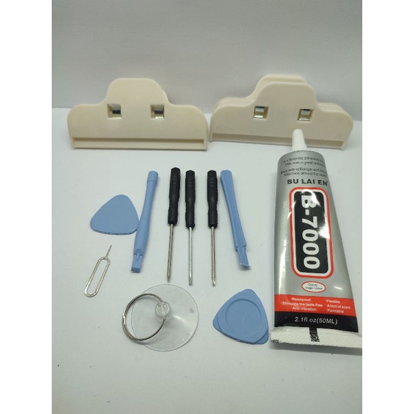 Jual Obeng Set BONGKAR HP OBENG Reparasi 8 in 1 Handphone & Lem b7000 3 & 15 & 50 ML / T7000 ...