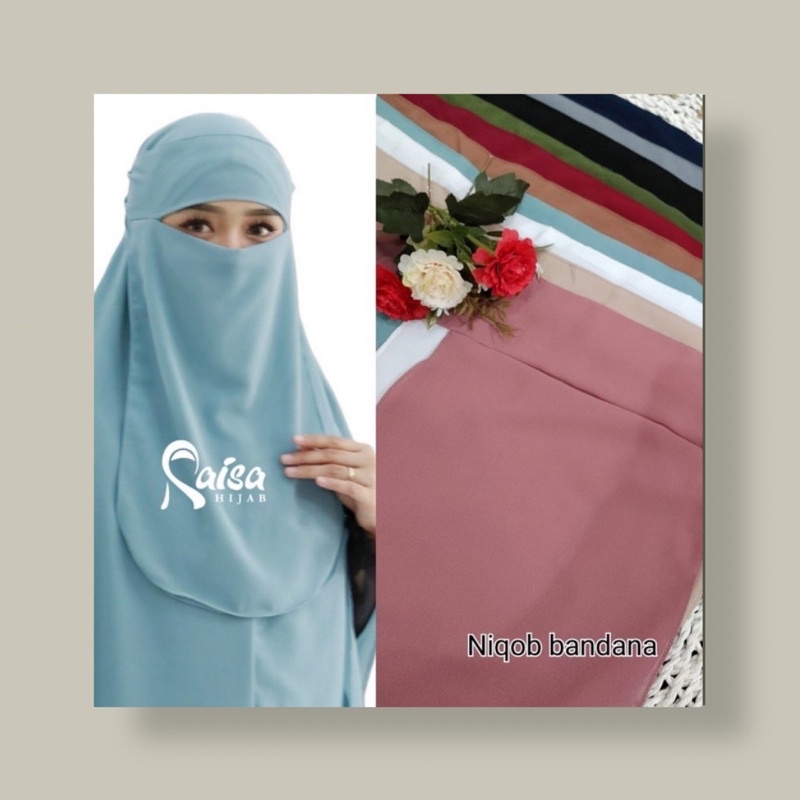 Jual NIQAB BANDANA CADAR TALI CERUTY BABYDOLL 2 LAYER (by raisa) | Shopee Indonesia