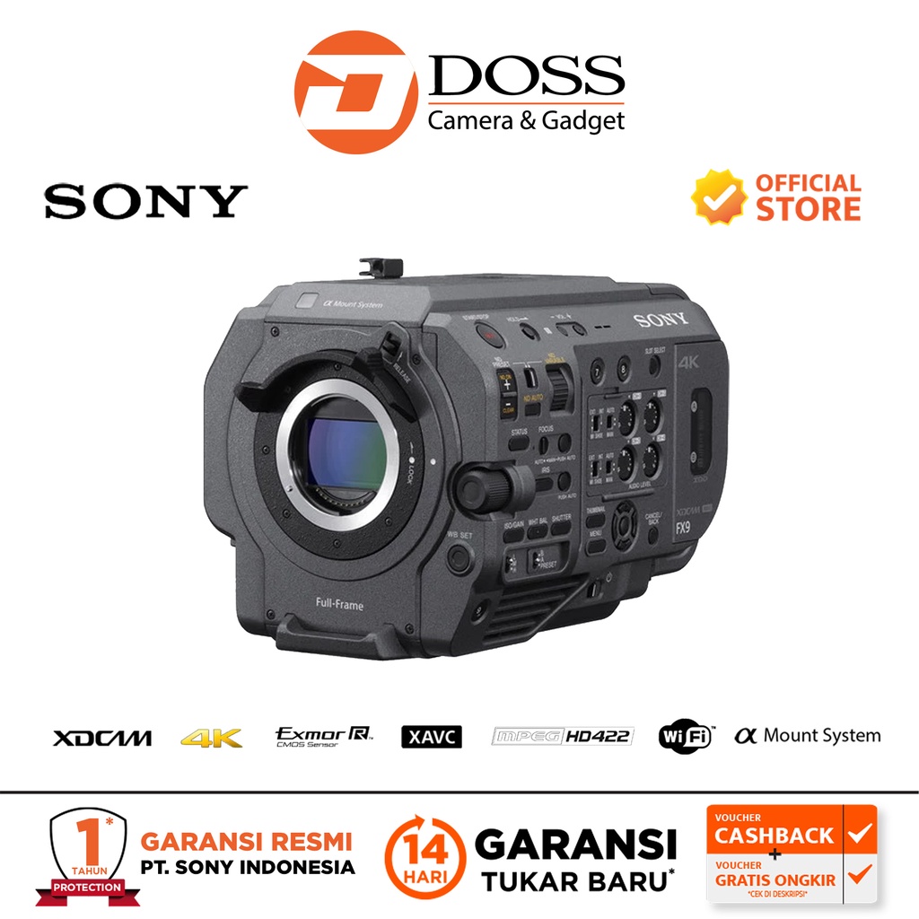 Jual Sony PXW FX9 XDCAM 6K Full Frame Body Only / Sony FX9 XDCAM 6K ...