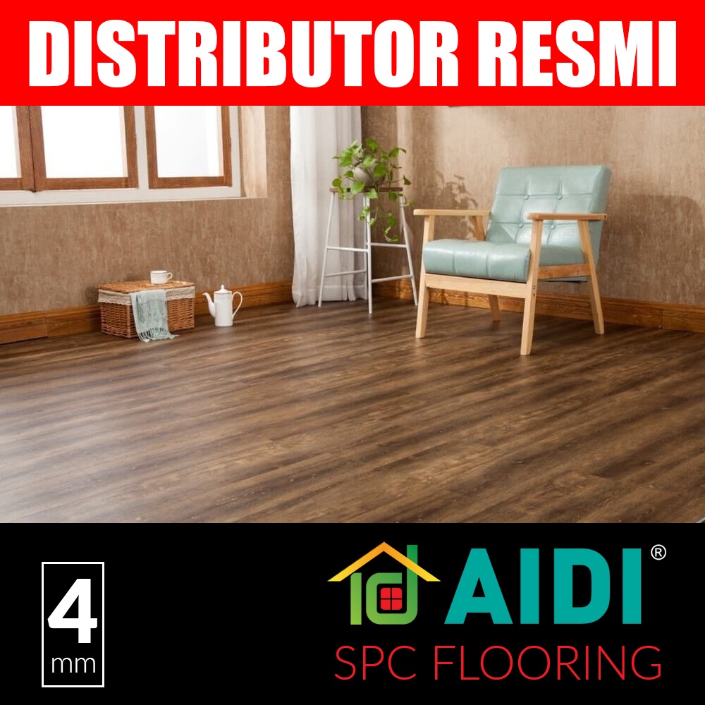 Jual Lantai Kayu SPC Plank Tile Tebal 4mm AIDI FLOORING | Shopee Indonesia