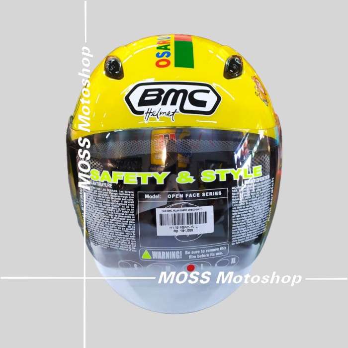 Jual HELM HALF FACE BMC MILAN SANRIO MONKICHI YELLOW ORIGINAL PRODUCT ...