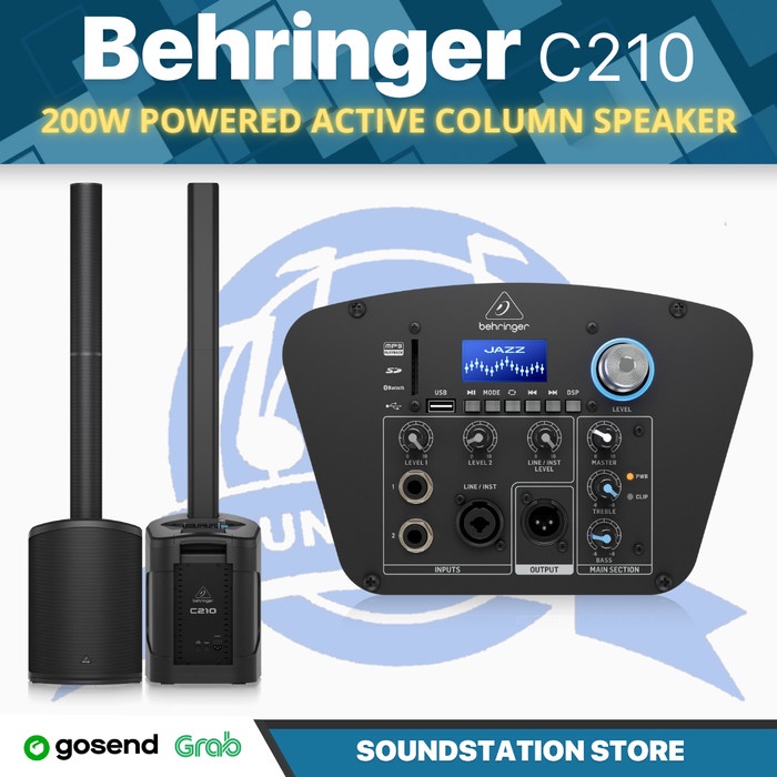 Jual BEHRINGER C210 200W Powered Active Column Speaker | Spiker Aktif ...