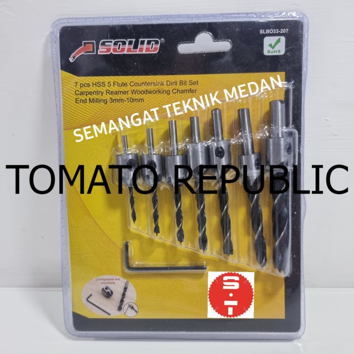 Jual Murah 7pcs MATA BOR COUNTERSINK DRILL BIT SET KAYU SEKRUP SKRUP ...