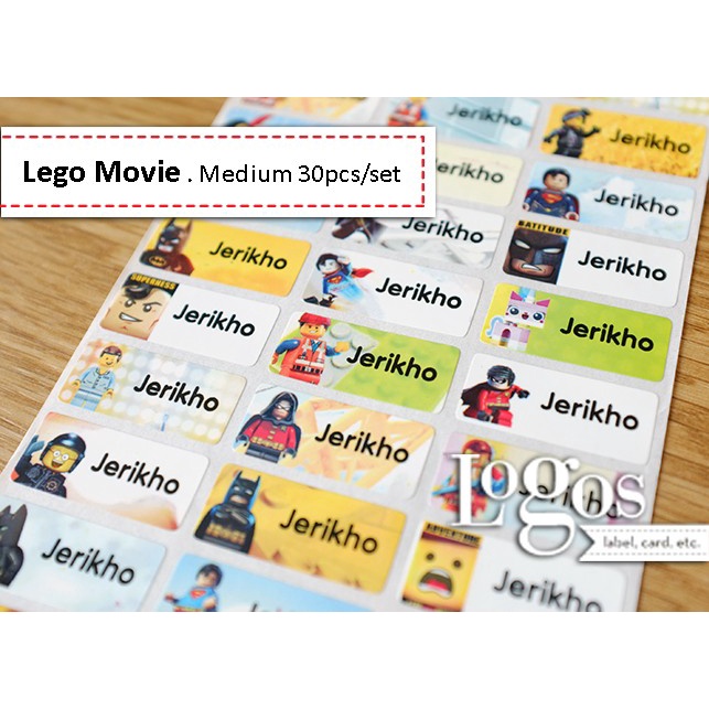 Jual Lego Sticker Label Nama waterproof stiker anak brick roblox ...