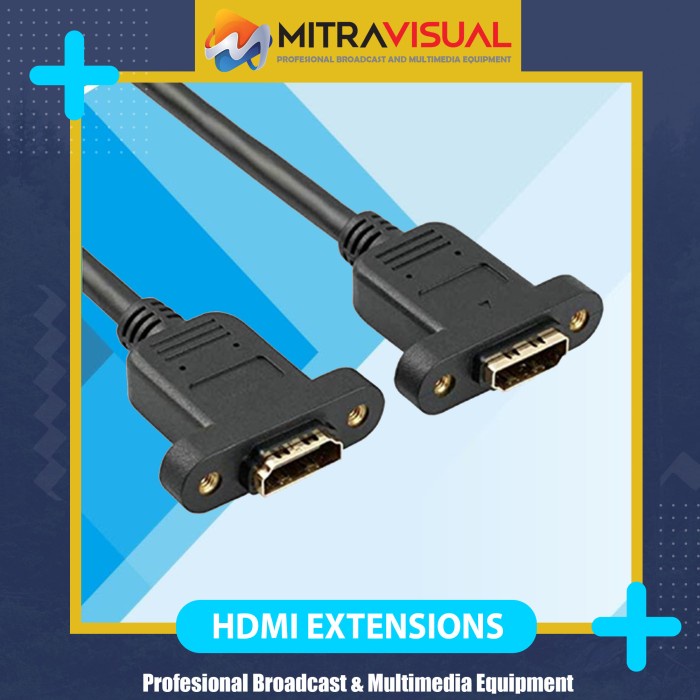 Jual HDMI 14 Female to Female Extension 50cm High Quality CODE I | Shopee Indonesia