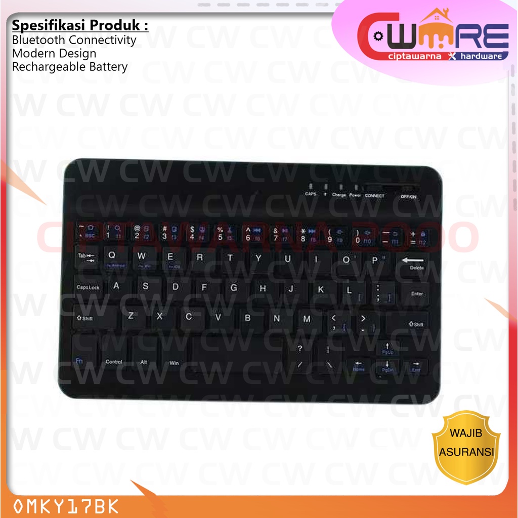 Jual TaffWare Keyboard Wireless Bluetooth Rechargeable KM78D - BDB ...