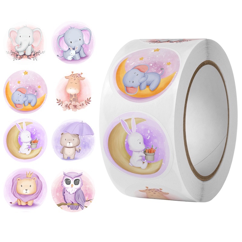 Jual stiker hadiah bulat inspirasional anak-anak / /Label stiker kartun ...