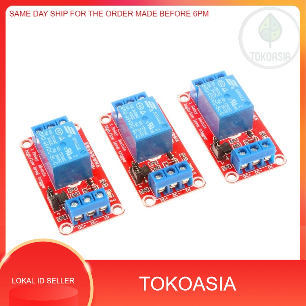 Jual 1 Channel Relay with Optocoupler Module Board Shield High Low Level Trigger 5v 12v 24v ...