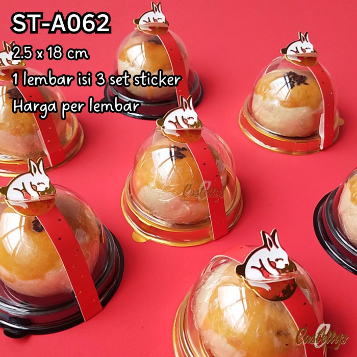 Jual Sticker Stiker Label Mooncake ST-A062 Rabbit Kue Bulan Pia Cookies ...