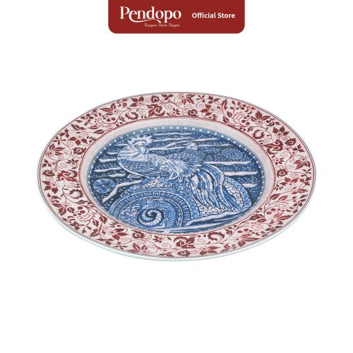 Jual Pendopo 26 cm Piring Saji Oriental Ayam Jago - Biru Dinner Plate ...
