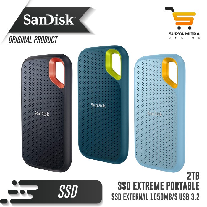 Jual SanDisk Extreme Portable SSD E61 2TB 1050MB/s USB 3.2 | Shopee Indonesia