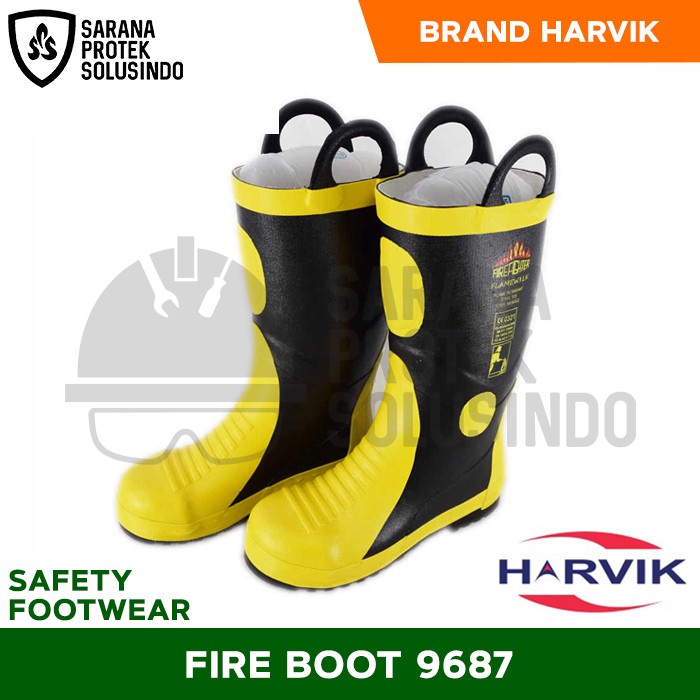 Jual Sepatu Pemadam Kebakaran Fire Boot Harviks Firefighter Original ...
