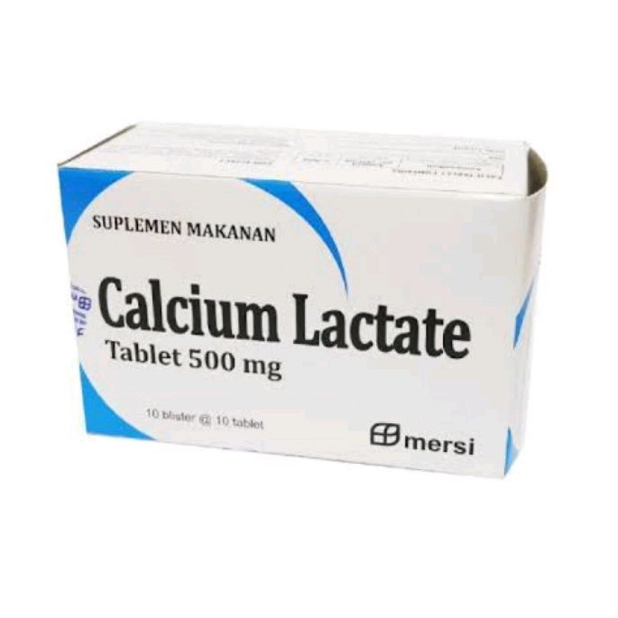 Jual Calcium Lactate 500mg / 100 tab AFI -- Kalsium Laktat suplemen ...