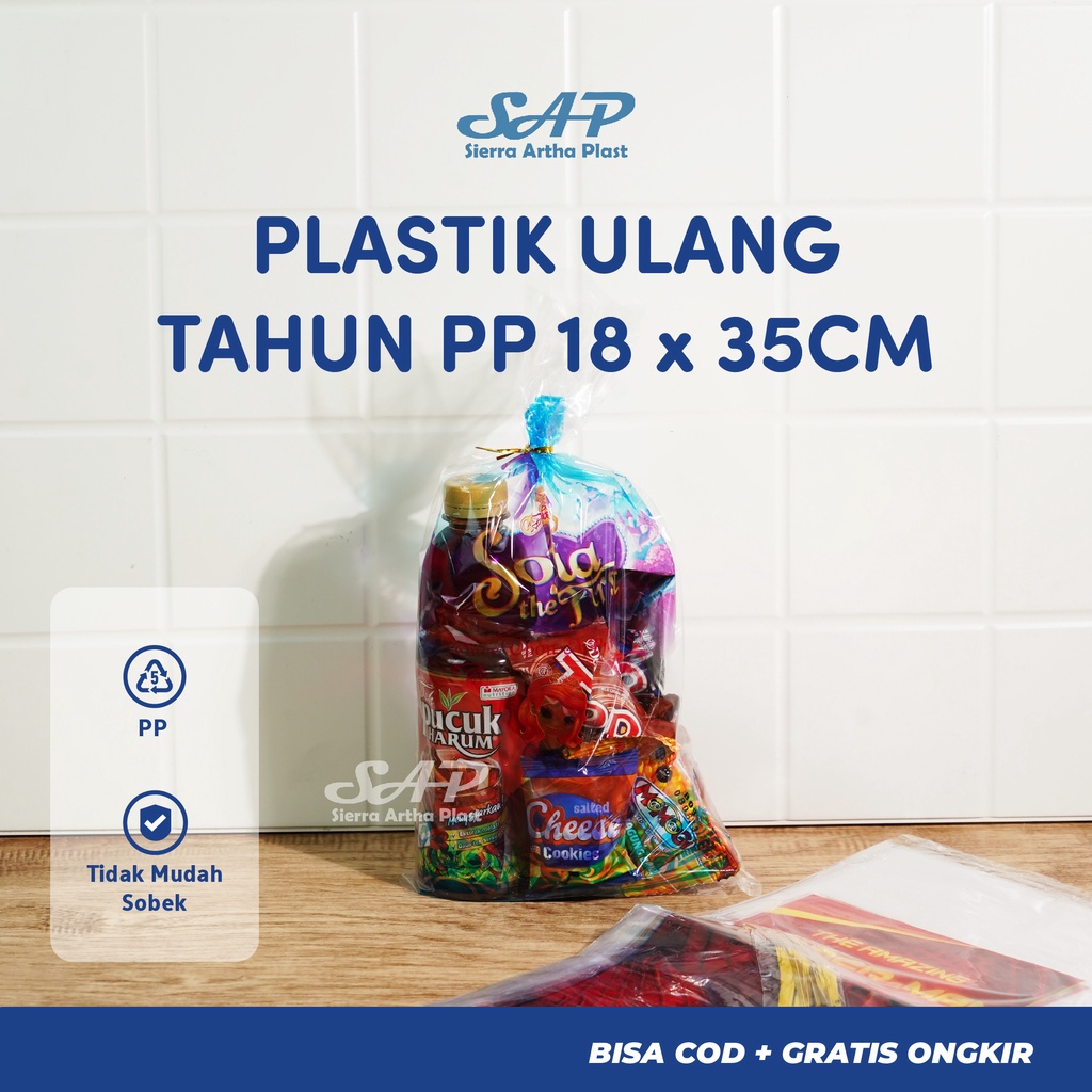 Jual Kantong Plastik PP Ulang Tahun uk 18x35 (isi 30 lbr) | Party Bag ...
