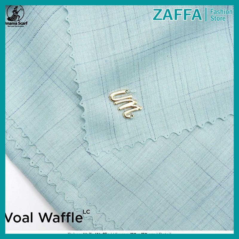 Jual Voal Waffle Laser Cut Metal Logo by Umama Scarf / Segi Empat Sandi ...
