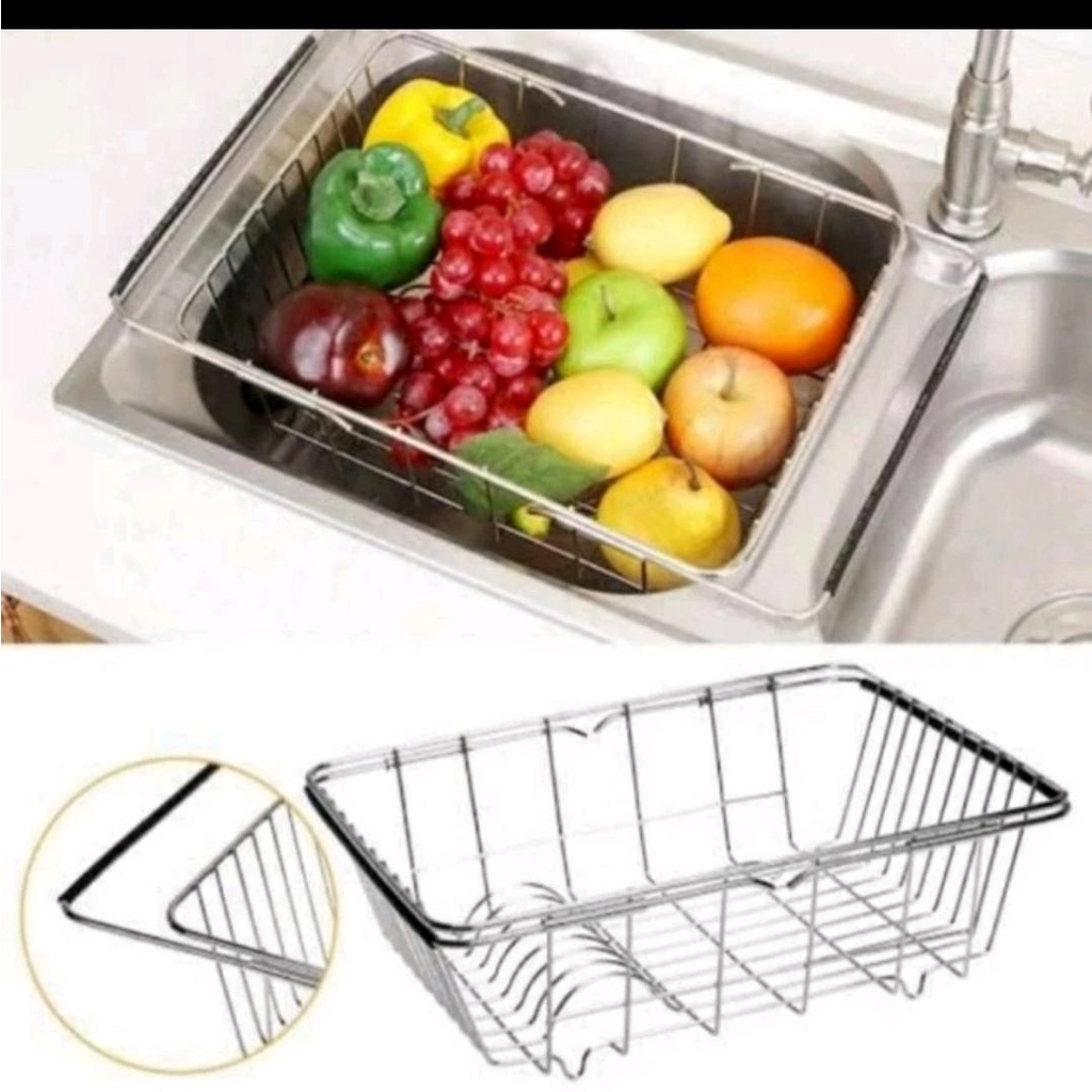 Jual Rak piring tarik / Peniris piring stainless | Shopee Indonesia
