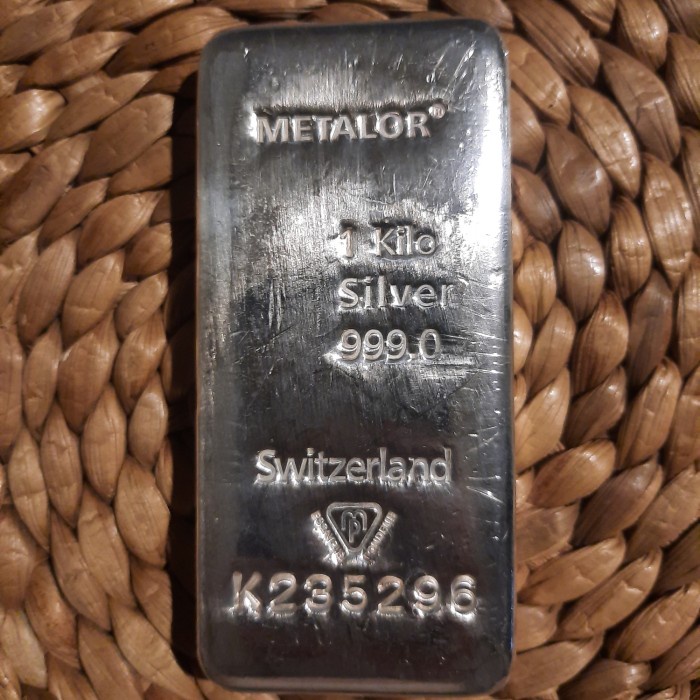 Jual Logam Mulia Perak Batangan 1kg Metalor Original, Perak 999 ...