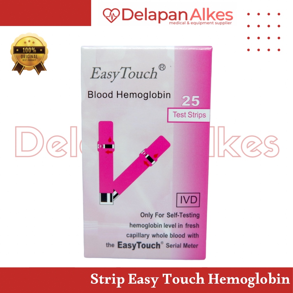 Jual Strip Refill EasyTouch GCHb Hemoglobin isi 25 Strip Easy Touch HB ...