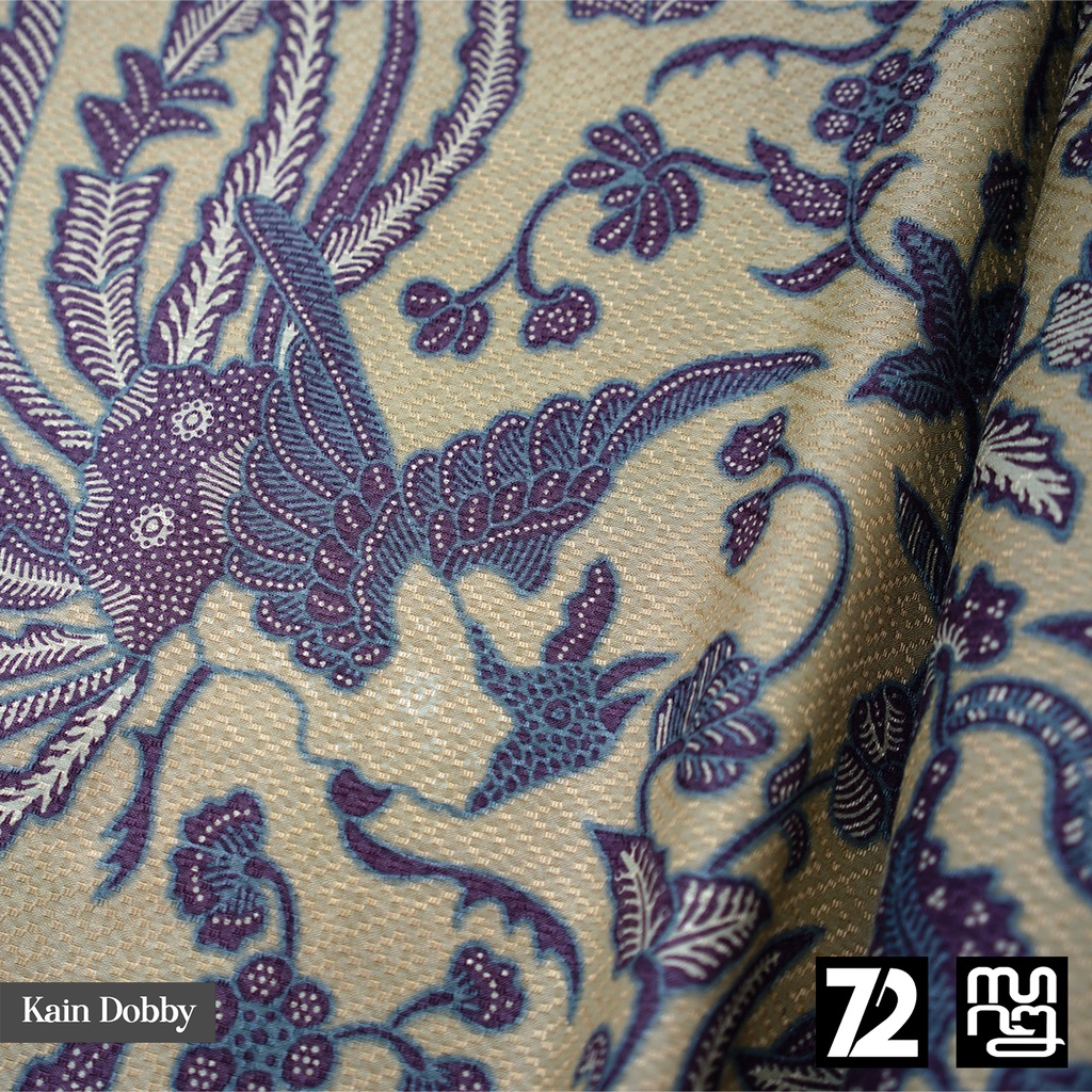 Jual BAHAN BATIK PREMIUM Dobby Dobi Dobbi Motif Phoenix Warna Cream ...
