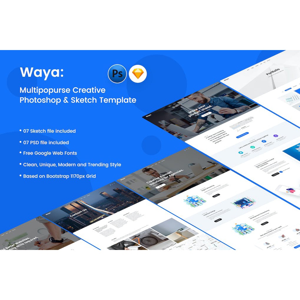Jual WAYA - Multipurpose Creative PSD & Sketch Template | Shopee Indonesia