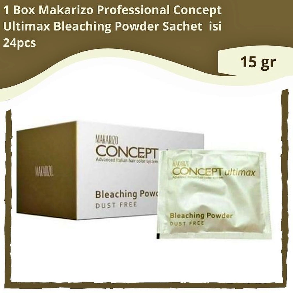 Jual Bleaching Powder Sachet 15gr Makarizo Concept Ultimax | Shopee ...