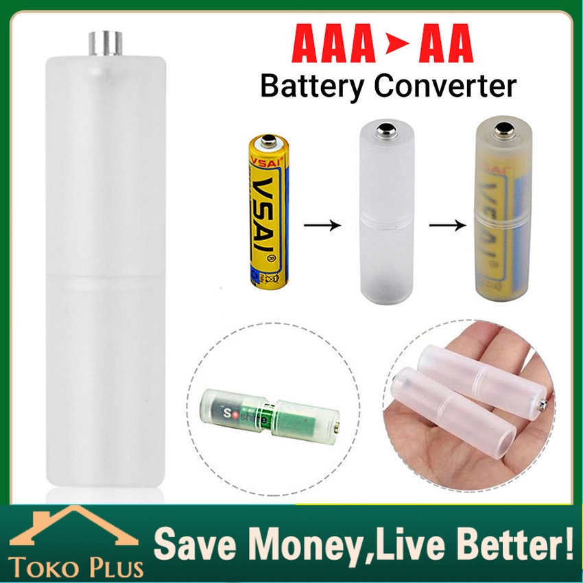 Jual Konverter Baterai AAA A3 ke AA A2, Case Adaptor Battery AAA to AA ...