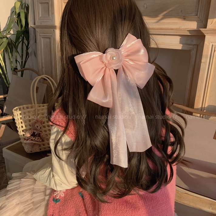 Jual Town Shell - Morris Rose Ribbon Korean Hair Claw Clip / Jepit ...