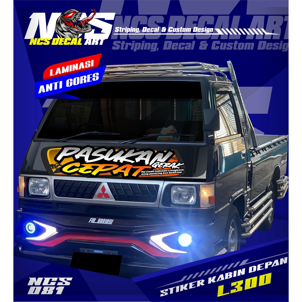 Jual Stiker Decal Kabin Depan PASUKAN GERAK CEPAT All Pick Up Pick Up ...