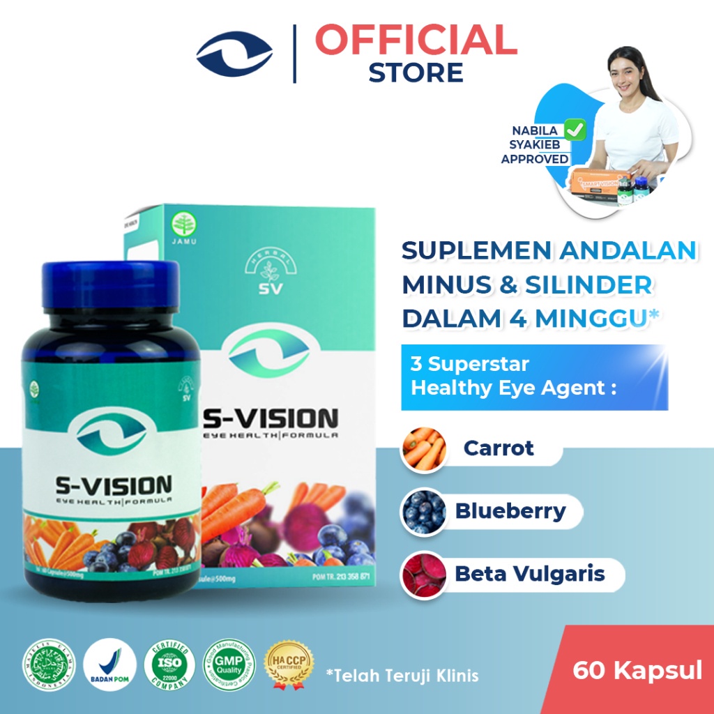 Jual S-VISION ( Obat Herbal Mata Minus - Silinder - Plus Terbaik ...