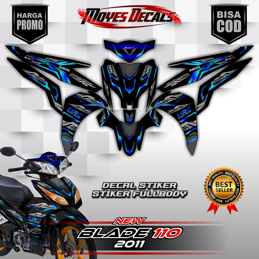 Jual Decal New Blade 110 2011 Decal Motor Blade 110 Decal Honda Blade ...
