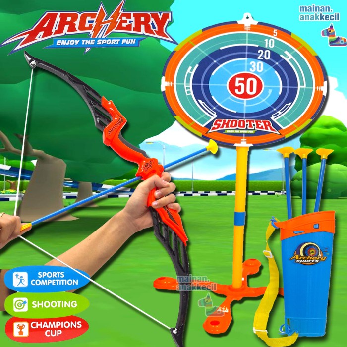 Jual Mainan Toys Anak Kado Olahraga Panah Archery Busur Panah 1 set ...