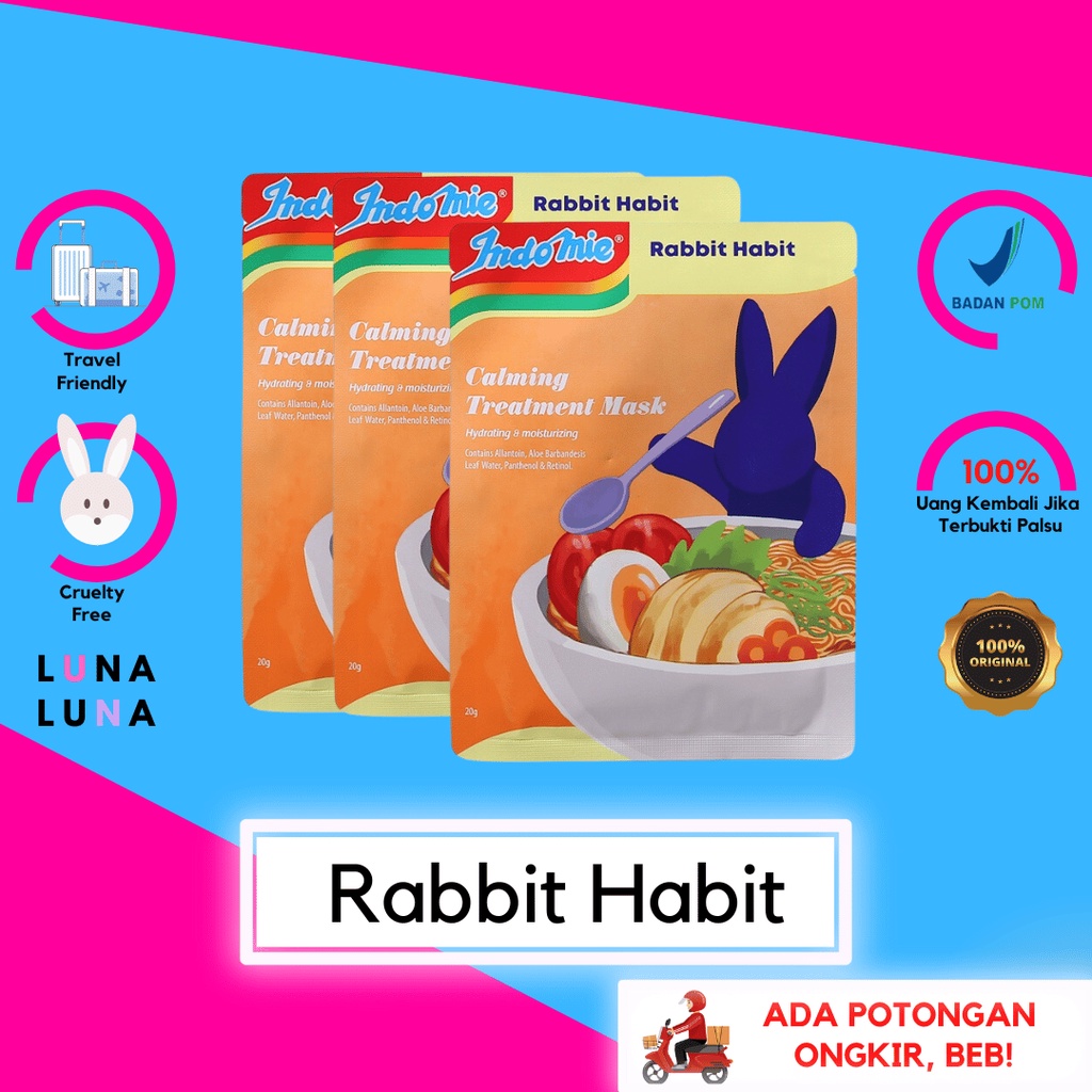 Jual Rabbit Habit Calming Treatment Mask 20gr (100% ORIGINAL & BPOM ...