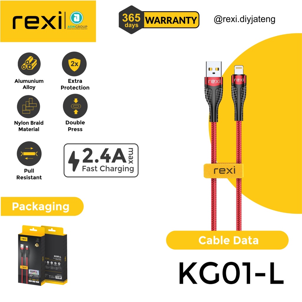 Jual Kabel data lightning carbon fibre KG01-L rexi BARU!! | Shopee Indonesia