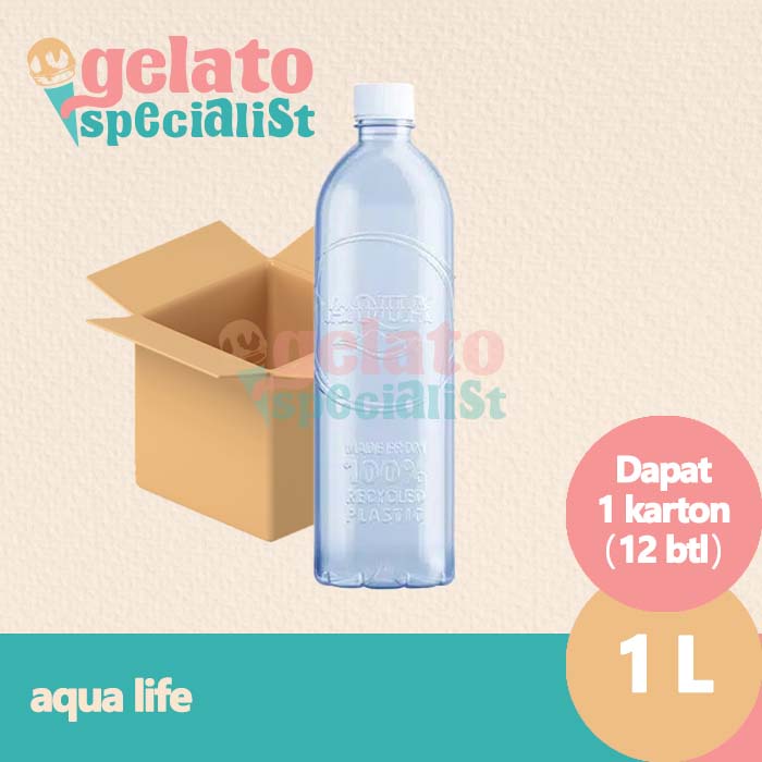 Jual Aqua Life Mineral Water Botol 1100ml / 1,1 Liter 1 dus 12pcs ...